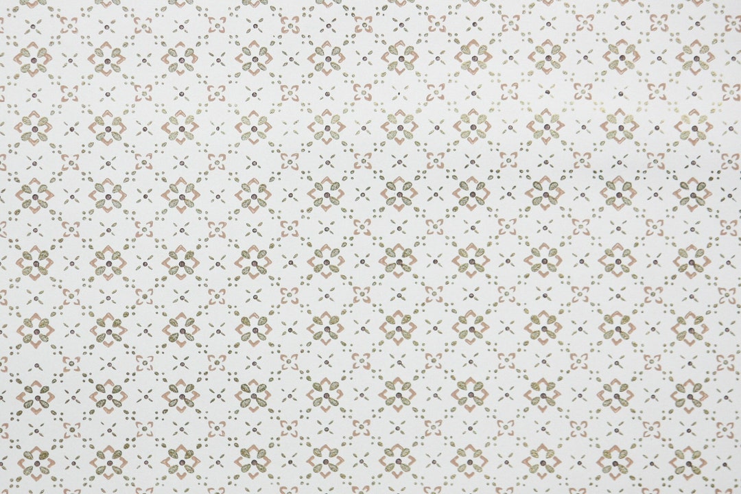 1940s Vintage Wallpaper by the Yard - Geometric Vintage Wallpaper With ...
