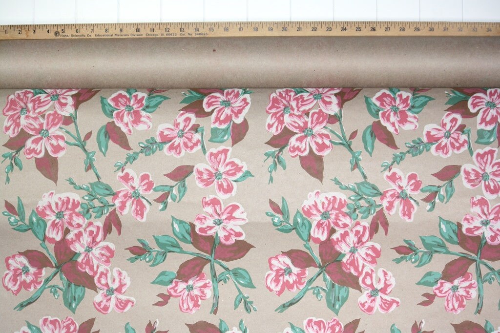 1940s Vintage Wallpaper by the Yard Vintage Kraft Paper - Etsy