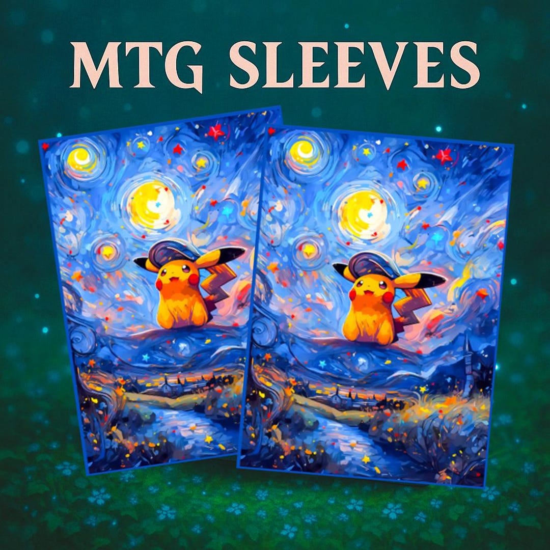Pikachu Card Sleeves, Pokémon Sleeves, Card Protectors for MTG, EDH ...