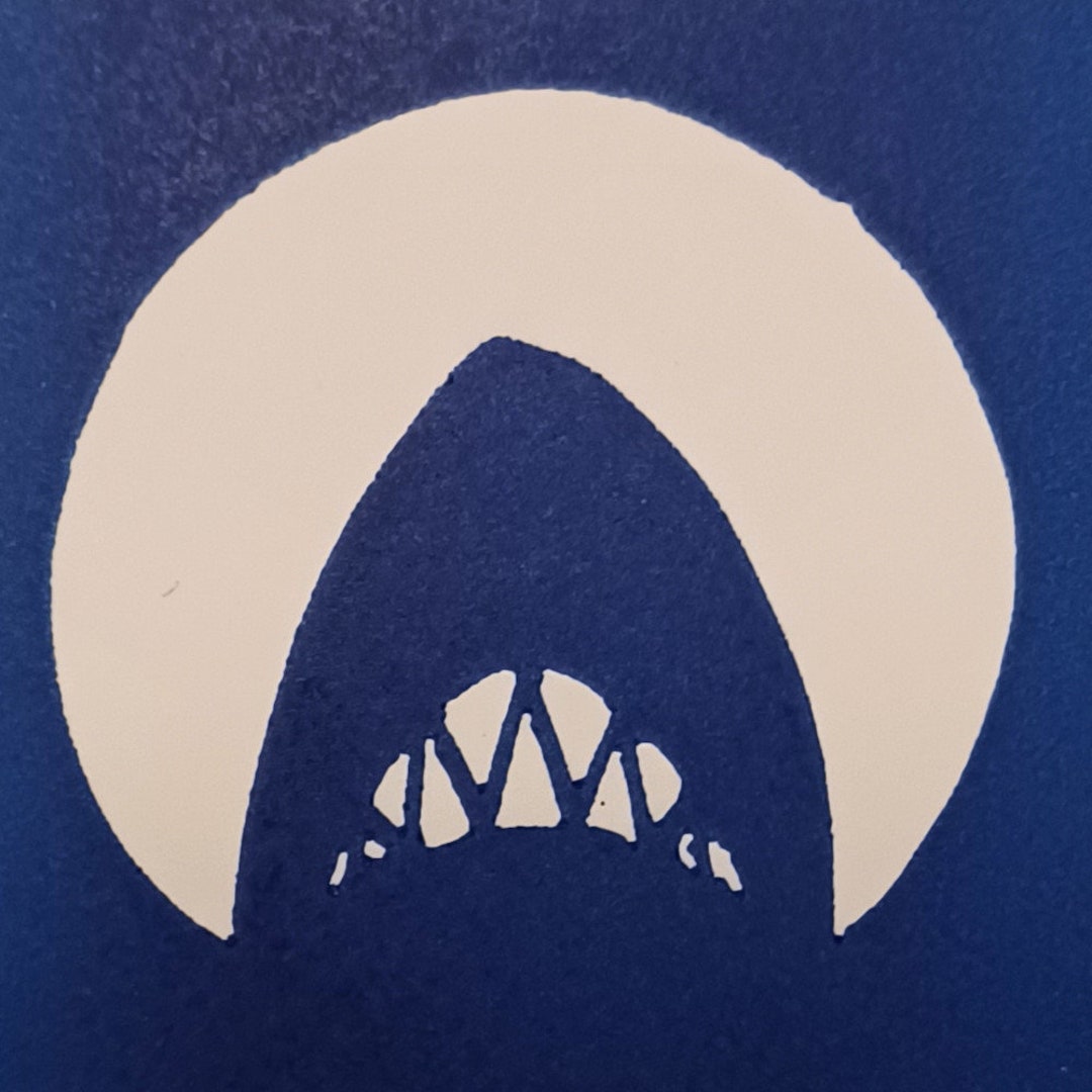 Print shark, Linocut, Format 6 X 6 Cm - Etsy