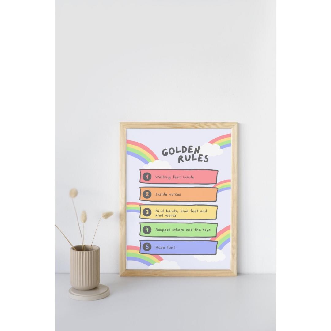 Golden Rules | Classroom & Preschool | Digital Print - Etsy