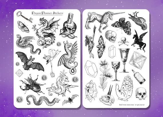 Pagan Planner Stickers Print-and-cut File for Cricut and - Etsy