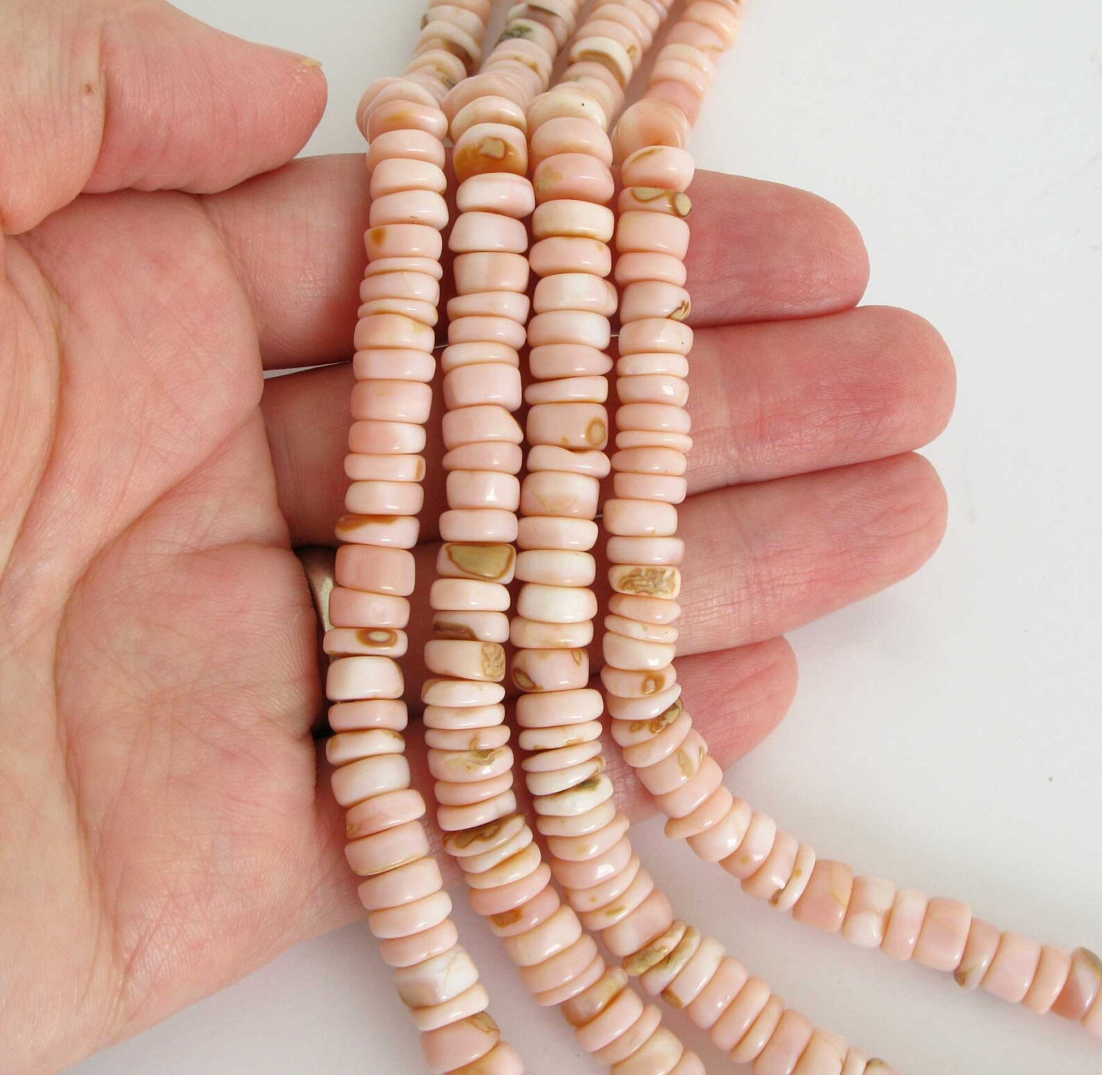 7mm Peruvian Opal Heish Beads Pink Peruvian Opal Beads Full | Etsy