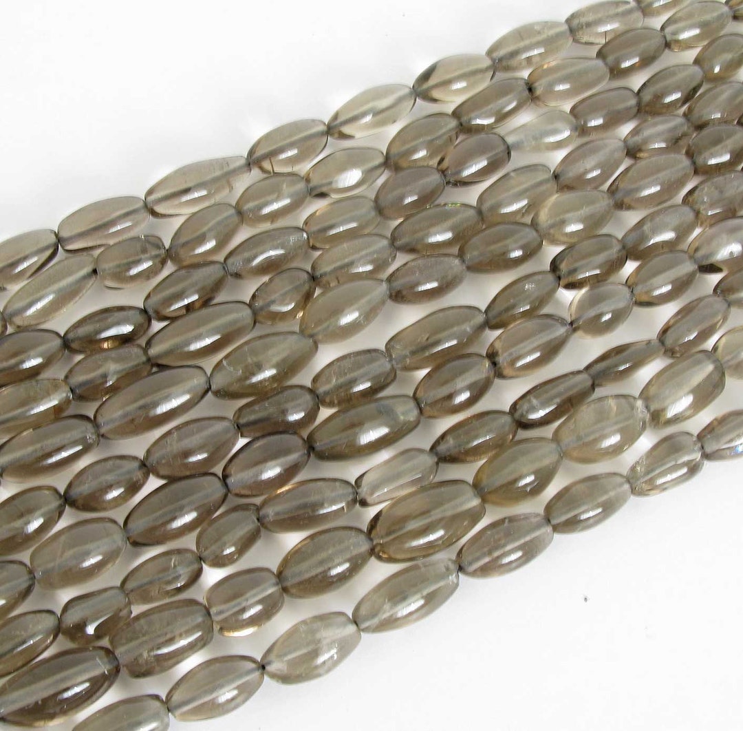 Barrel Smoky Quartz Bead Strand, Smokey Quartz Beads, 10mm to 14mm ...