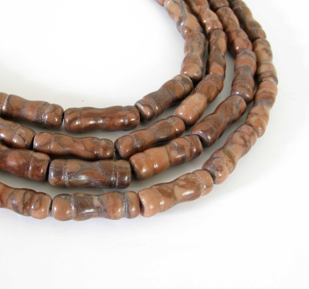 Marble Carved Barrel Beads, 22mm Barrel Beads, Red Marble Beads, Mar200 ...