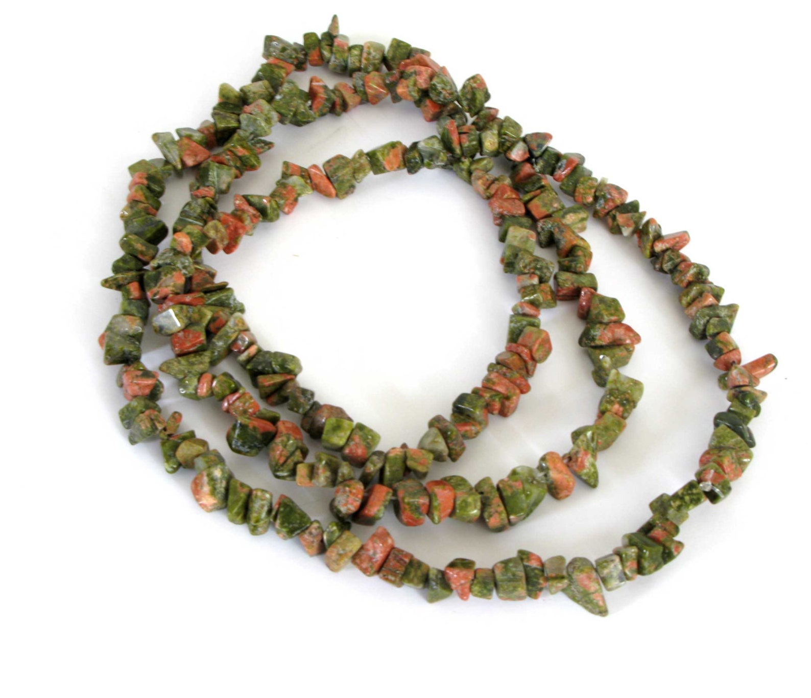 Unakite Beads Unakite Chip Beads Pink and Green Gemstone 34 - Etsy