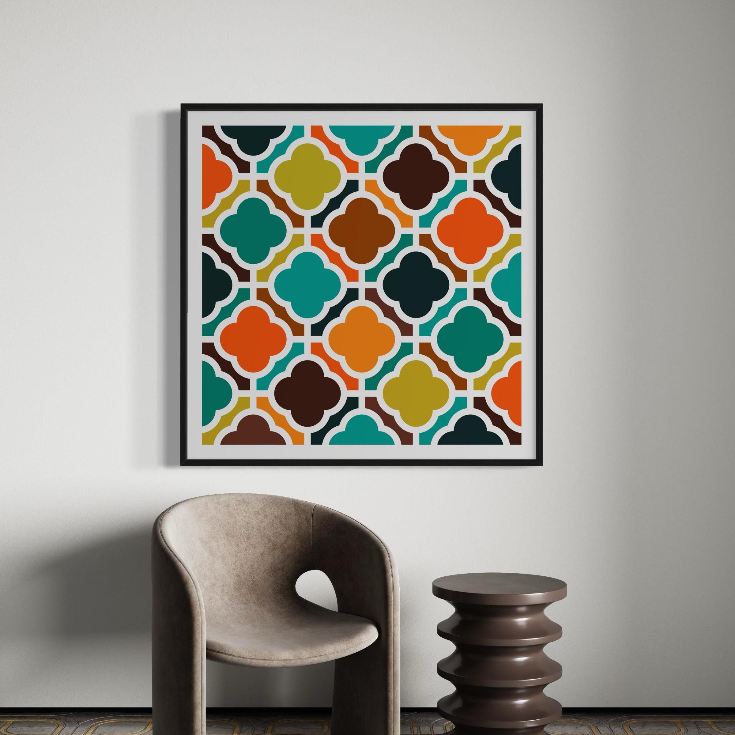 Retro Geometric Wall Art – Mid-century Modern Print (digital Download ...