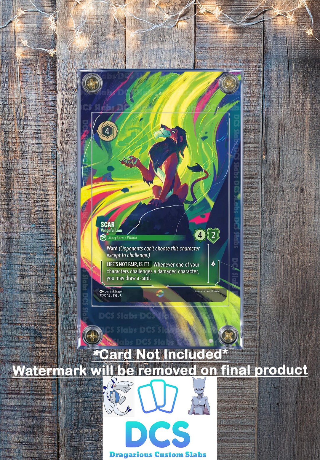 Disney Lorcana Shimmering Skies Scar Vengeful Lion 212/202 Enchanted ...