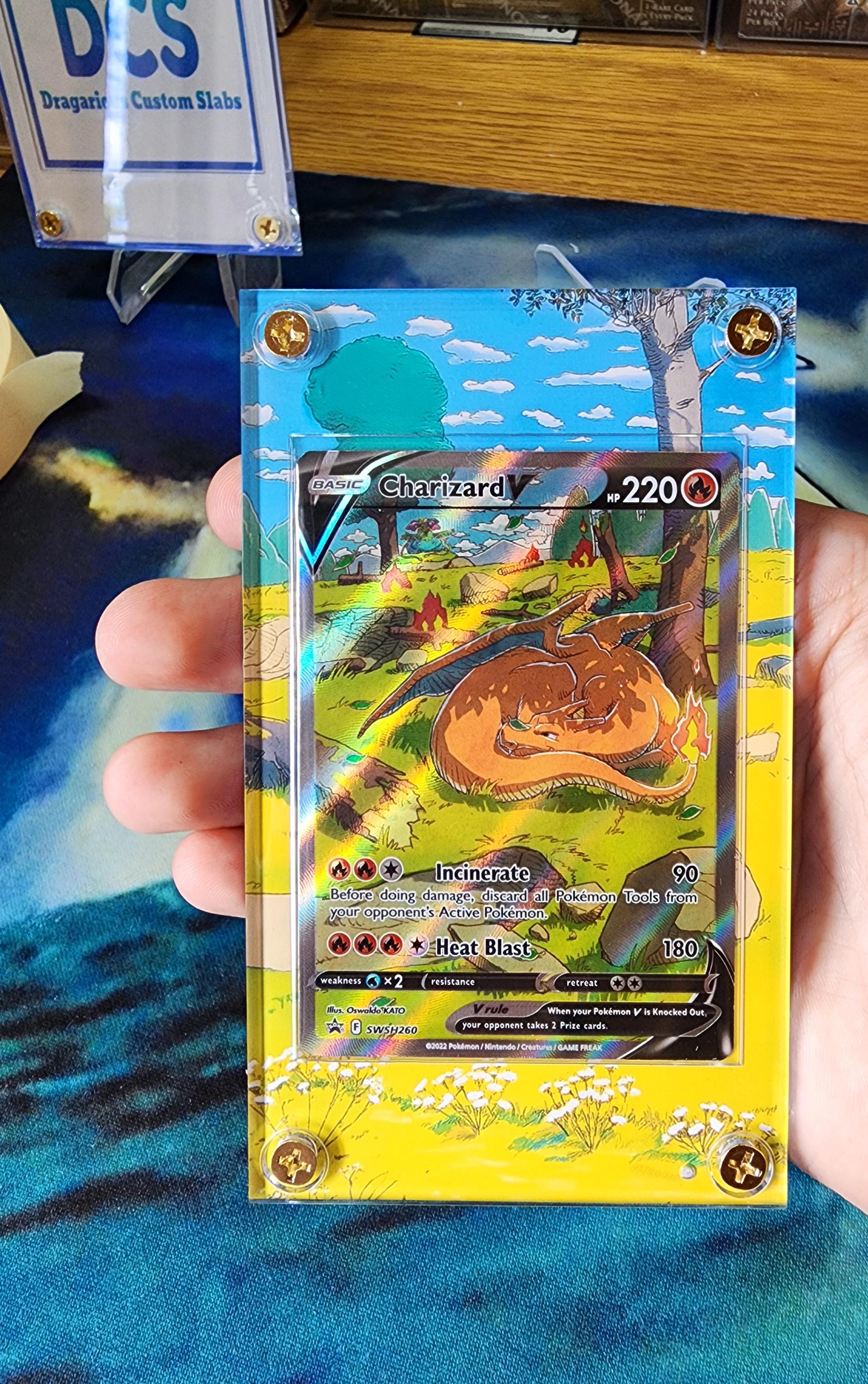 X3 Pokemon Charizard V Vstar Vmax SWSH260 261 262 Promo Custom Display ...