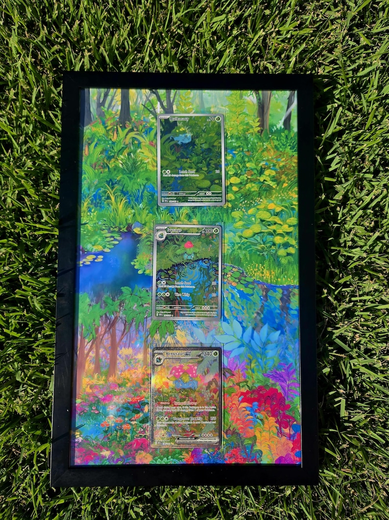 Pokemon 151 Bulbasaur, Ivysaur, Venusaur EX 8.5 X 14" Display Frame ...