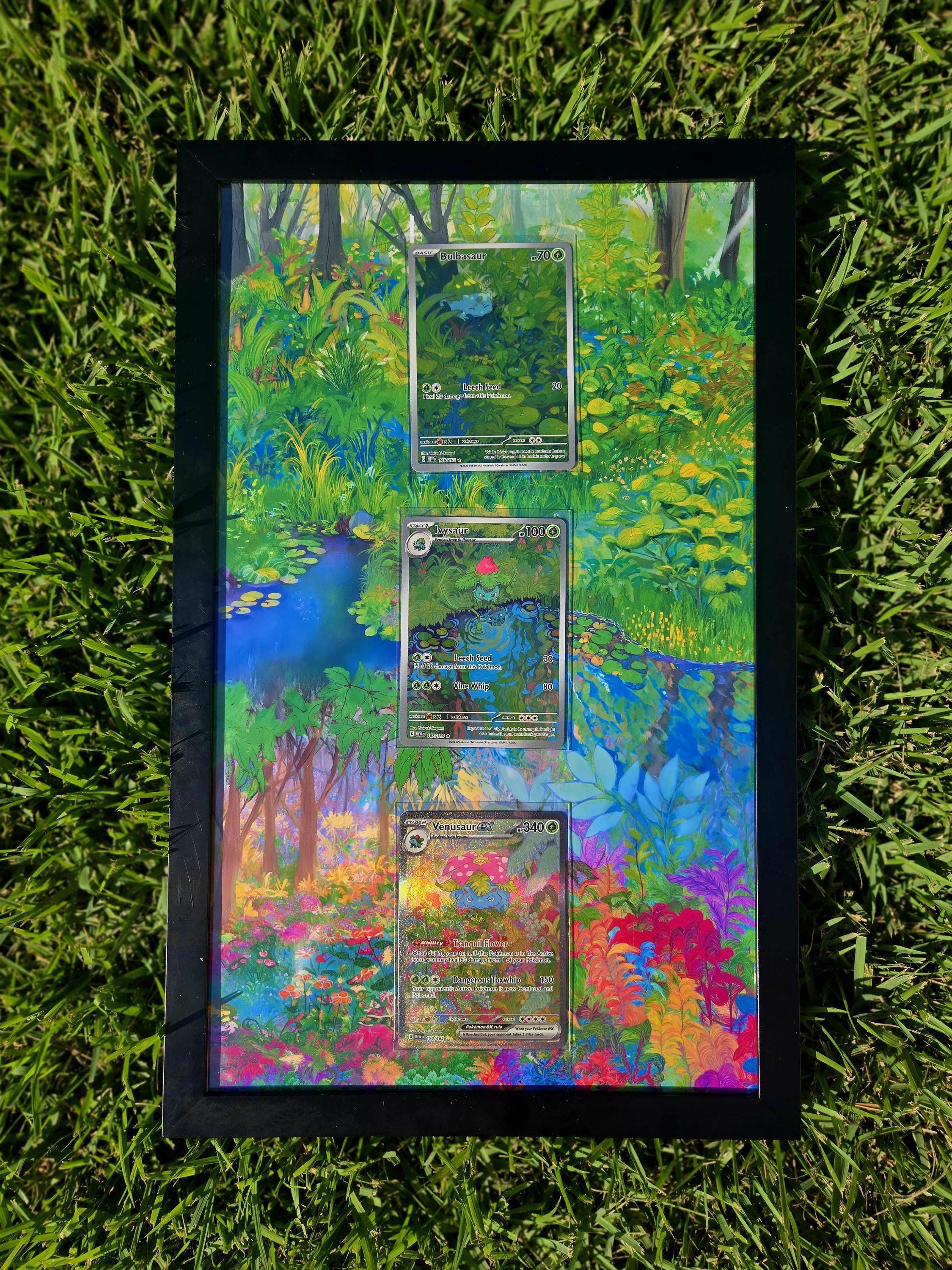 X3 Pokemon 151 Starter Evolution Set Pokémon Card 8.5 X 14" Display ...