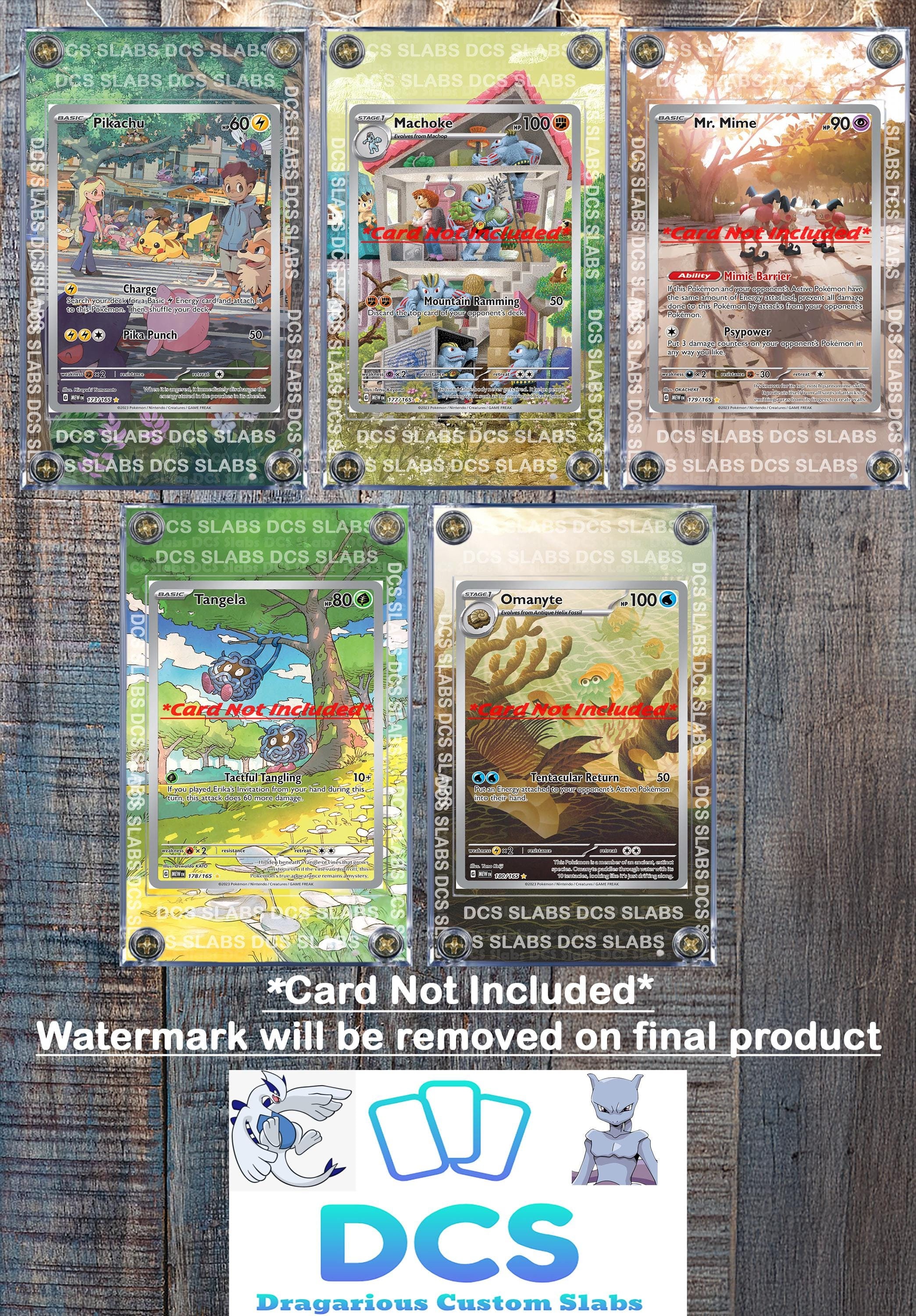 X5 Pokemon 151 IR Custom Display Cases - Pikachu Machoke Mr Mime ...