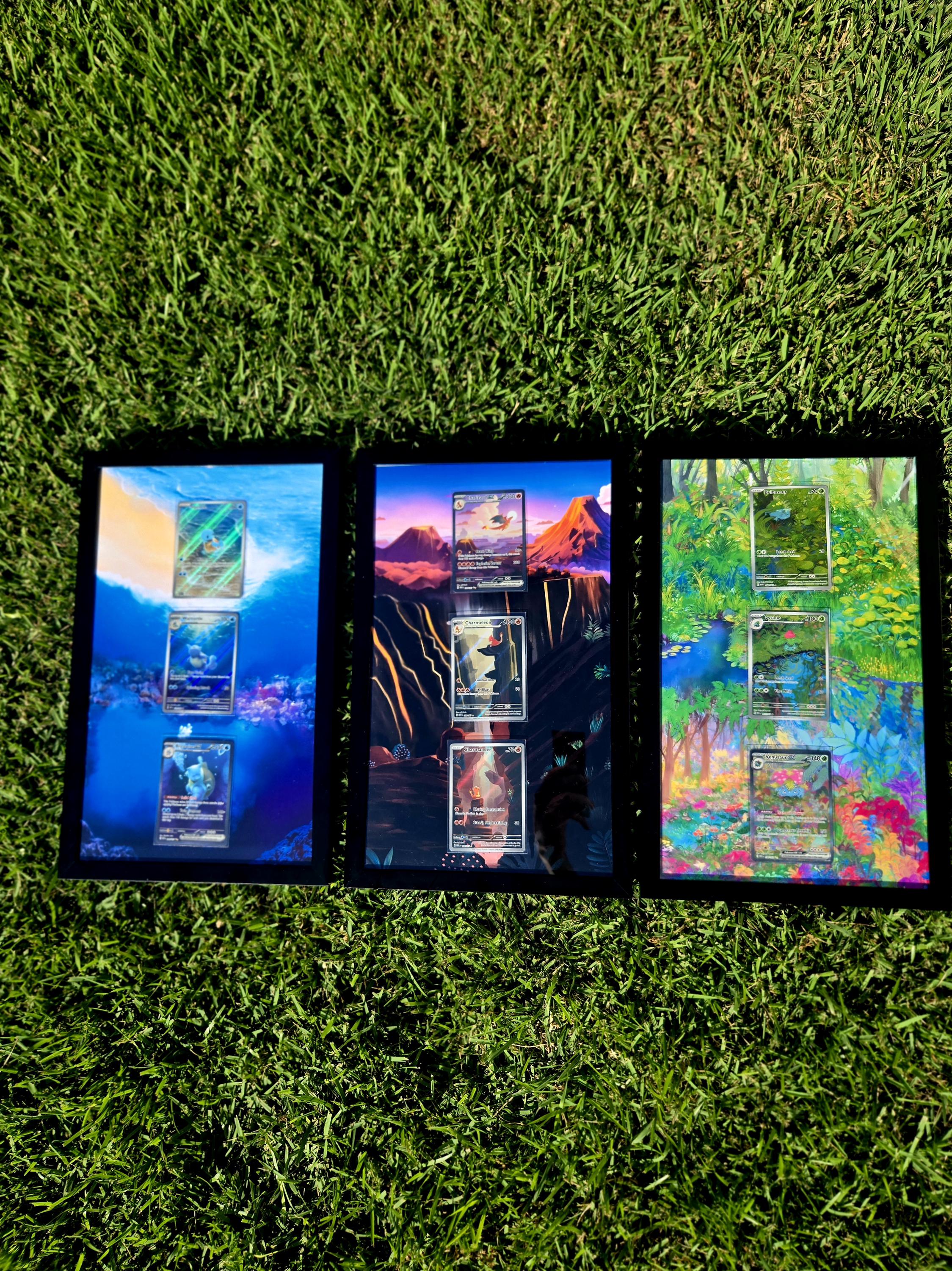X3 Pokemon 151 Starter Evolution Set Pokémon Card 8.5 X 14" Display ...