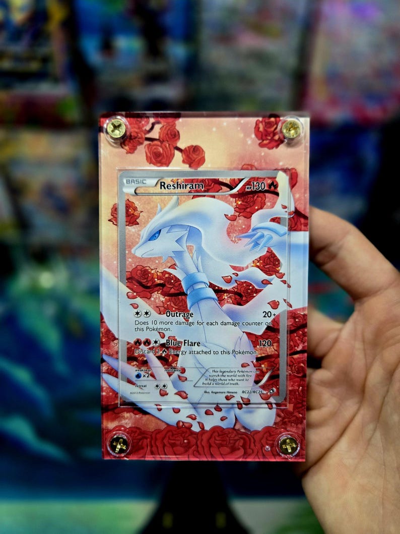 Pokemon Reshiram RC22/RC25 Legendary Treasures Extended Art Custom Case ...