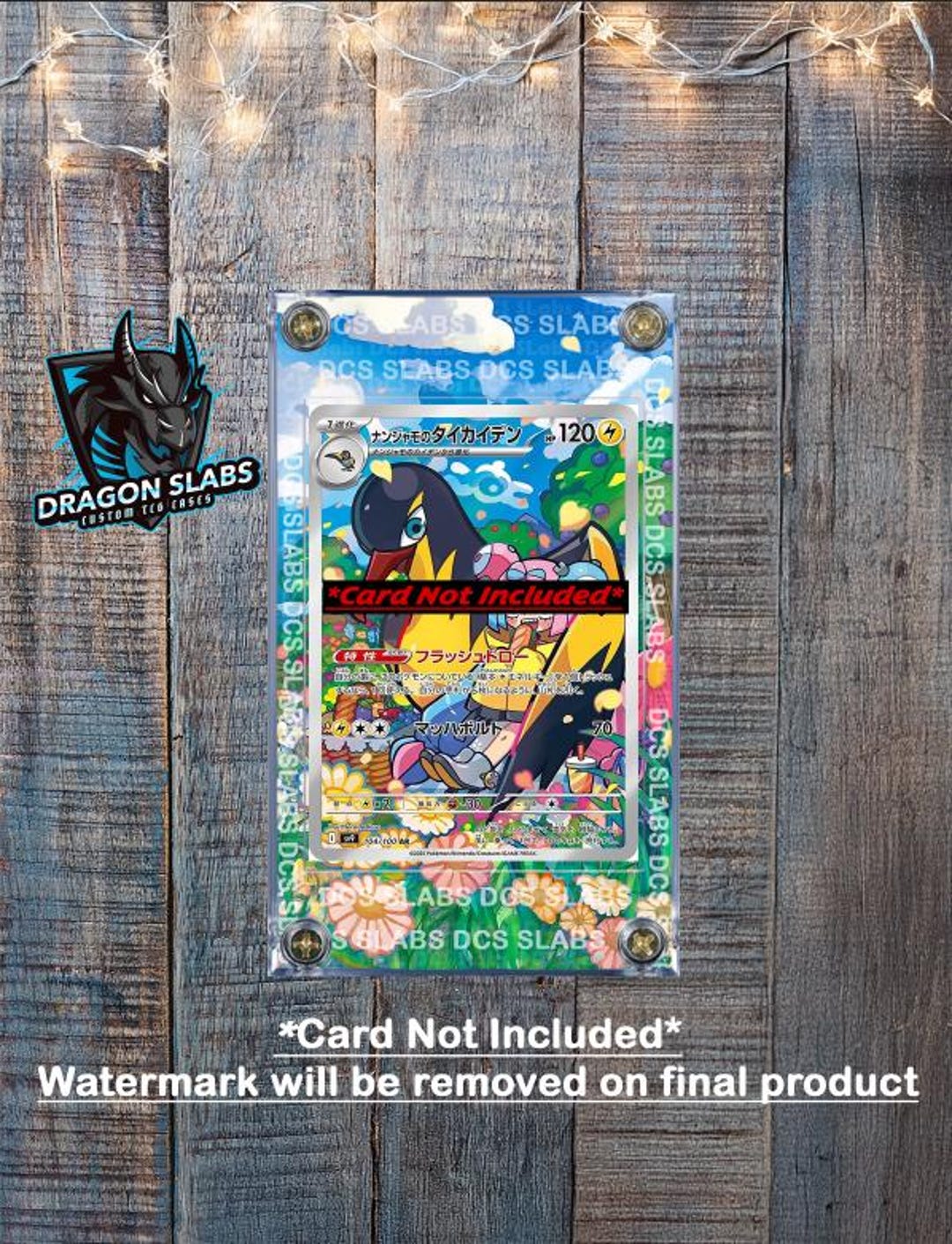 Pokemon Iono's Killowattrel 104/100 Custom Display Case Extended ...