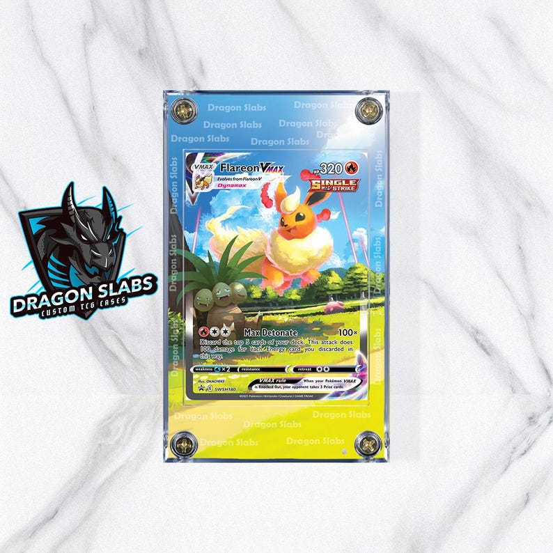 Pokemon Flareon VMAX Alt Art SWSH180 Extended Artwork Case - Etsy