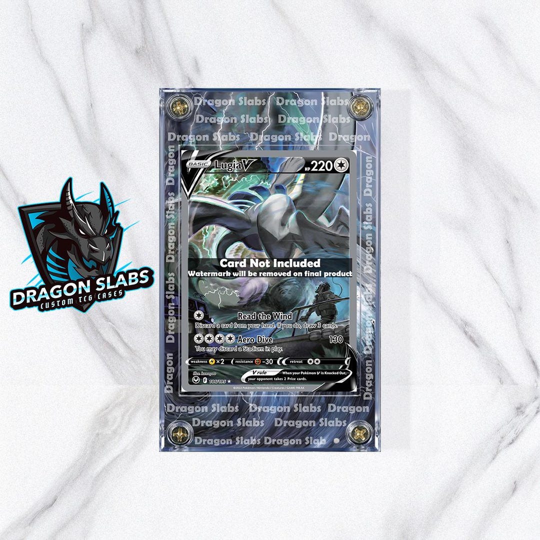 Pokemon Lugia V Alt Art 186 Silver Tempest Custom Case Slab Extended ...