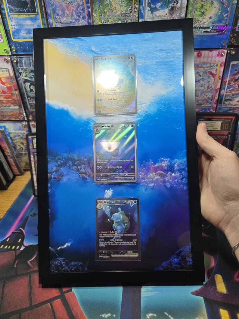 X3 Pokemon 151 Starter Evolution Set Pokémon Card 8.5 X 14" Display ...