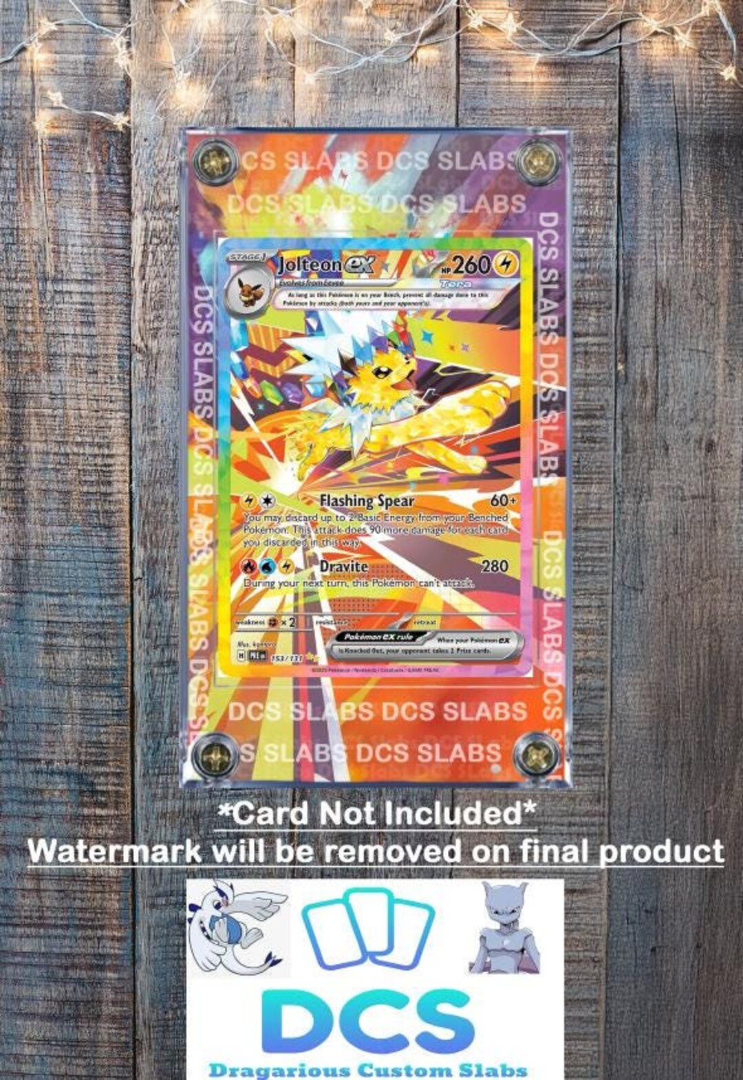 Pokemon Card Jolteon EX SIR 153/131 Prismatic Evolutions Custom Case - Etsy