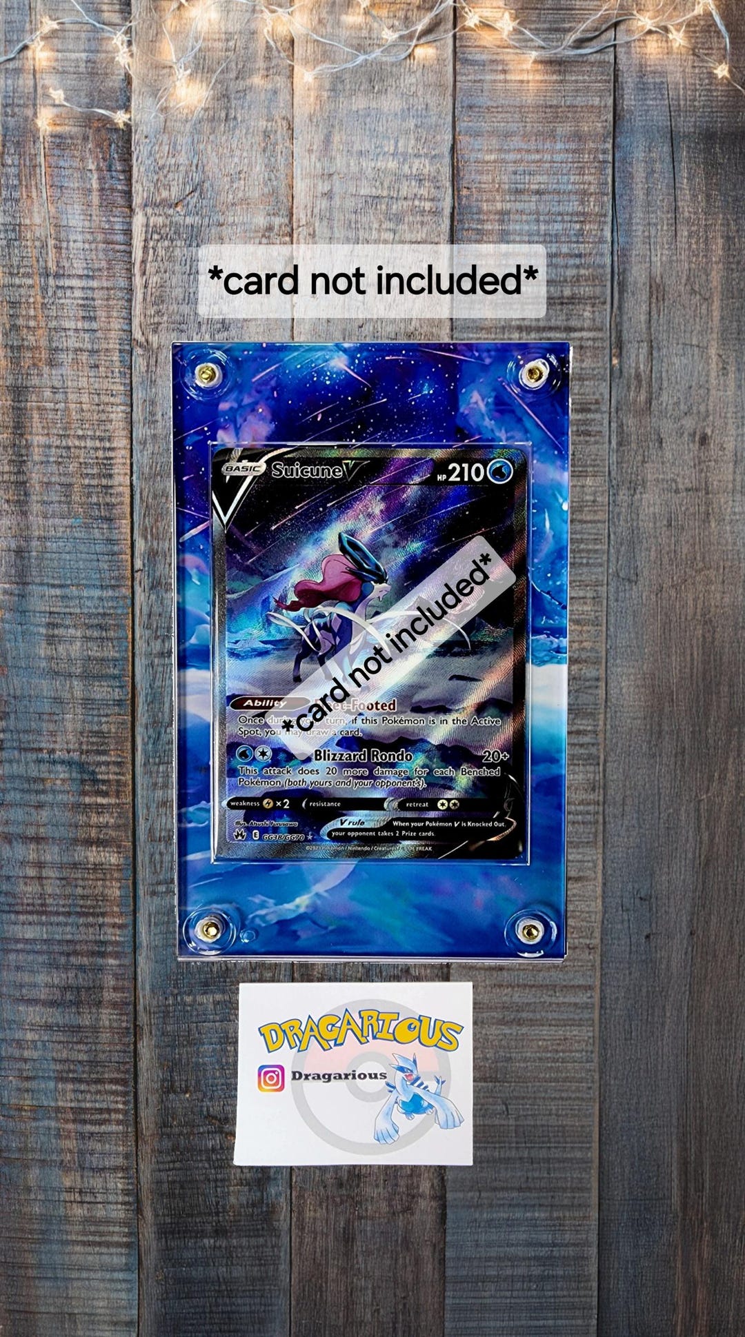 Pokemon Suicunei V GG38 Crown Zenith Custom Display Case - Etsy