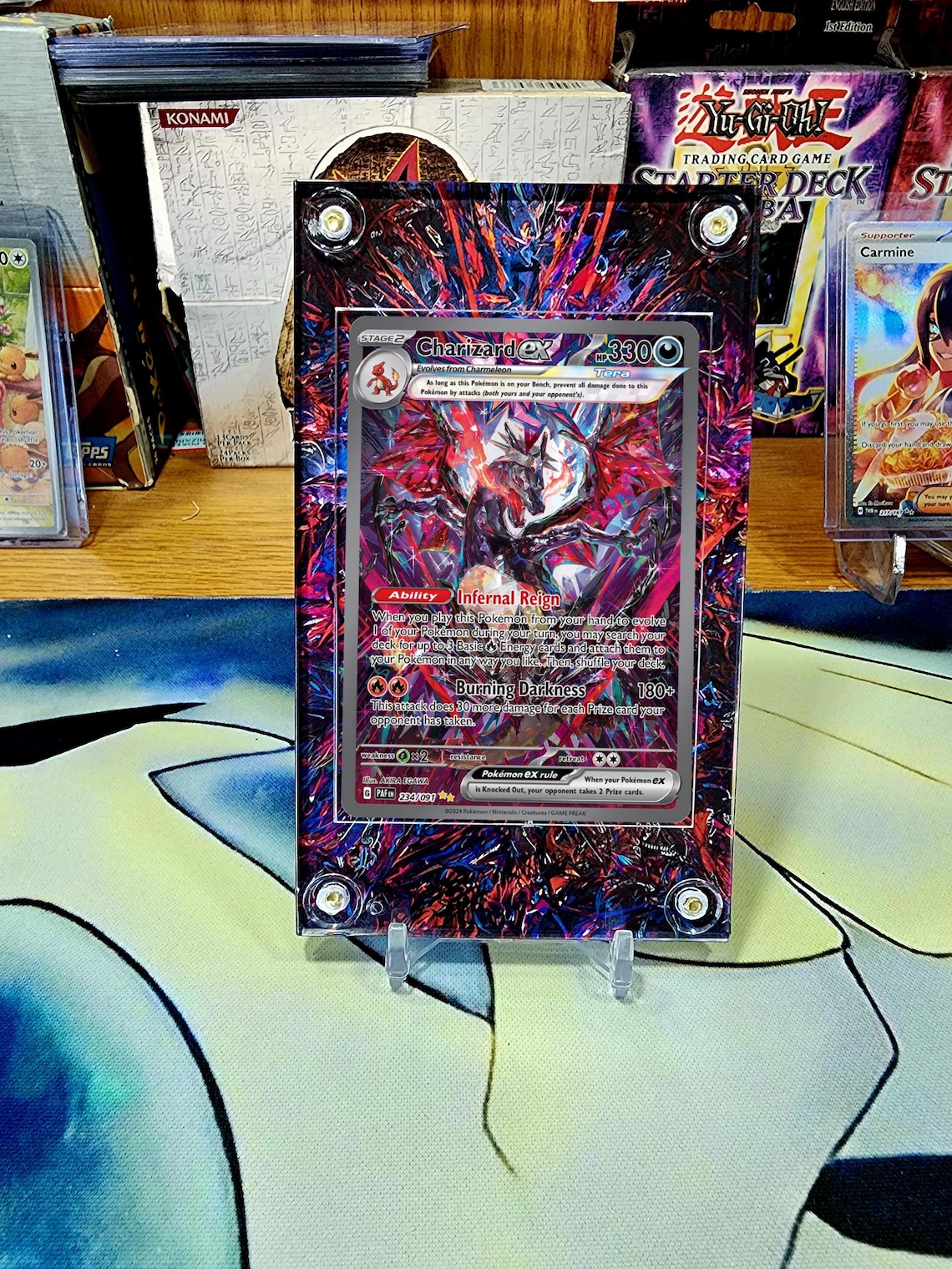 Pokemon Charizard EX 234 Paldean Fates Custom Display Case Slab ...