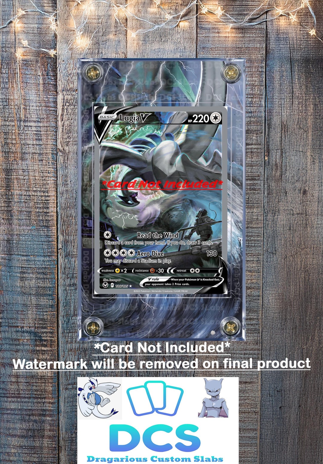Pokemon Lugia V Alt Art 186 Silver Tempest Custom Case Slab - Etsy