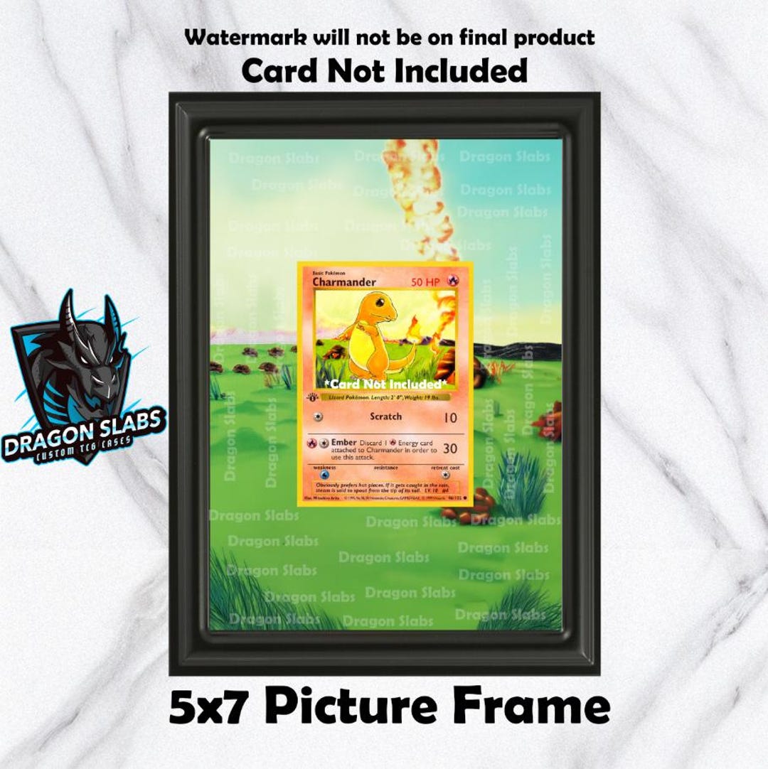 Charmander Base Set Pokemon Extended Art Frame 5x7 Frame - Etsy