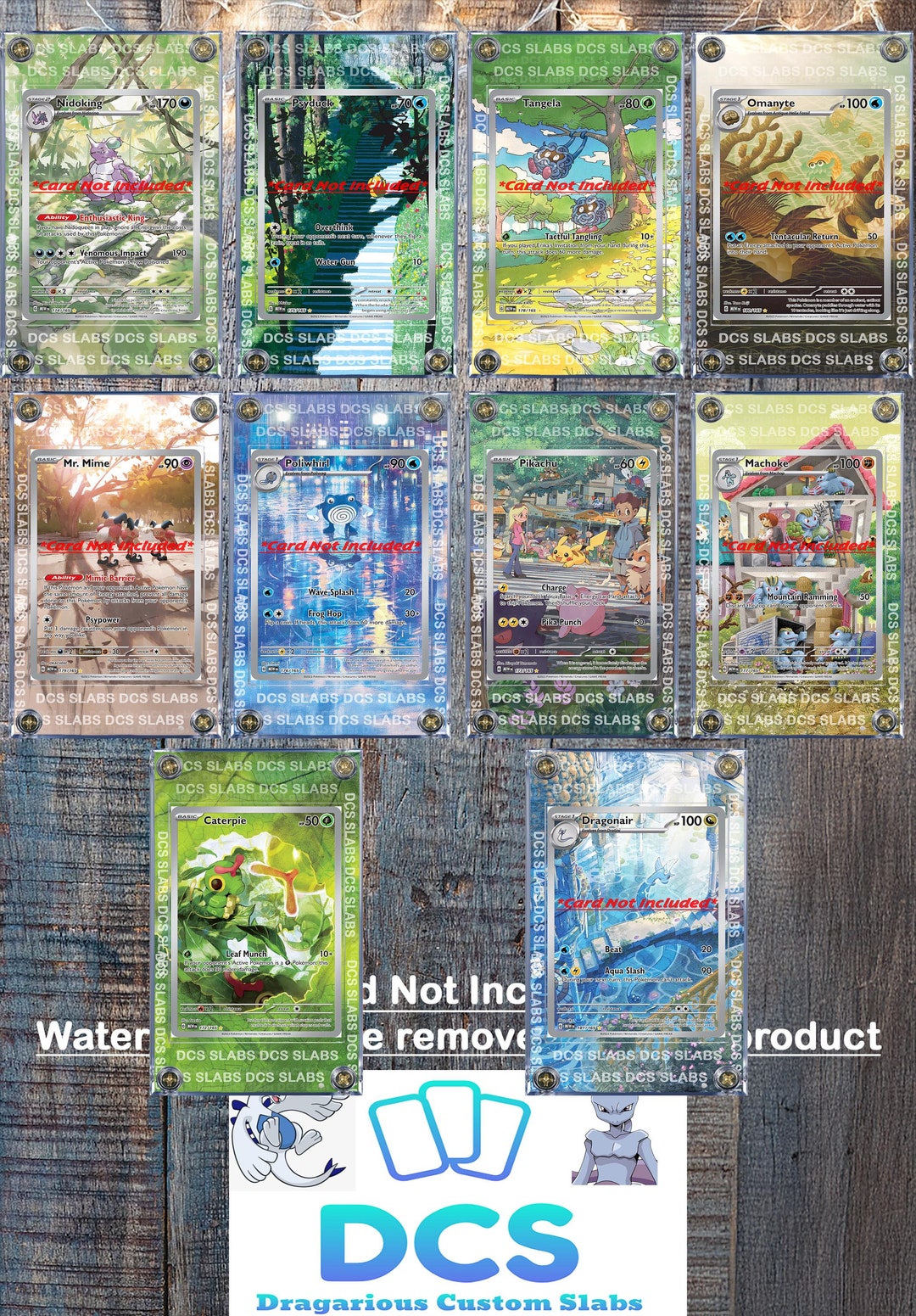 X10 Pokemon 151 IR Custom Display Cases - Nidoking, Dragonaire ...