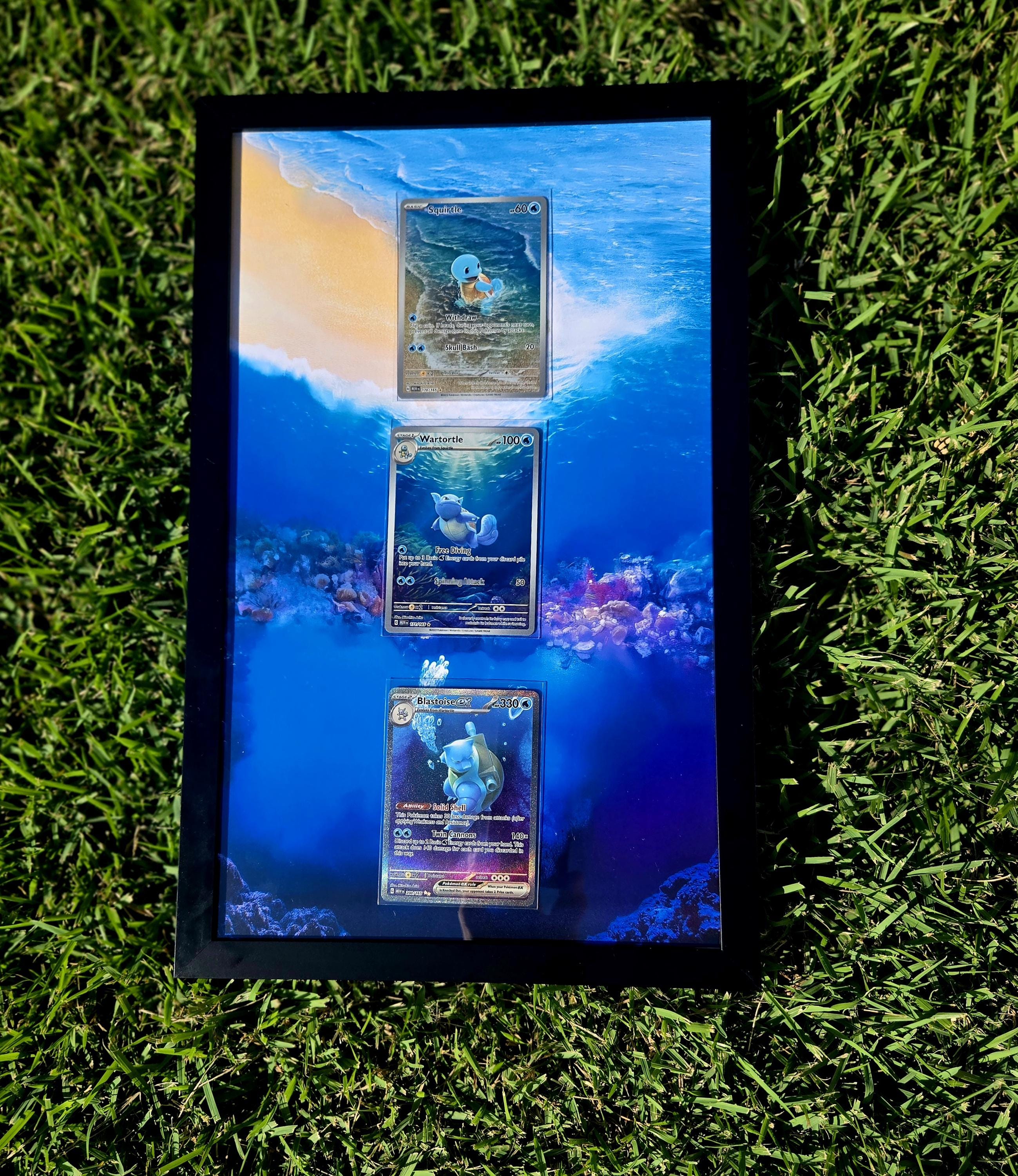 X3 Pokemon 151 Starter Evolution Set Pokémon Card 8.5 X 14" Display ...