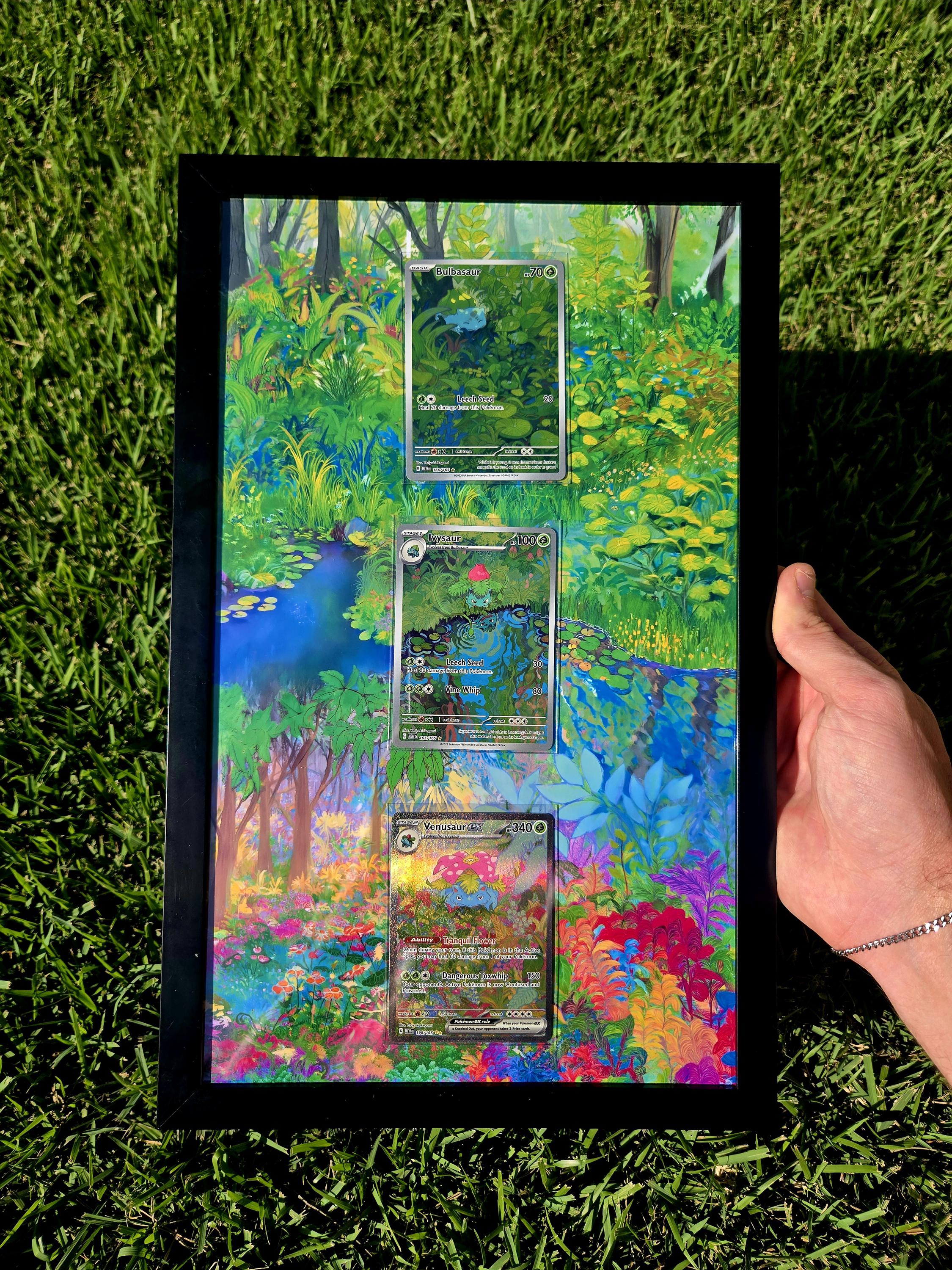 X3 Pokemon 151 Starter Evolution Set Pokémon Card 8.5 X 14" Display ...