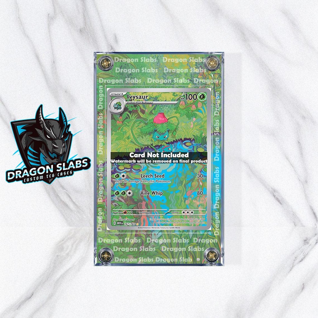 Pokemon 151 Ivysaur IR 167 Custom Display Case Extended Artwork - Etsy