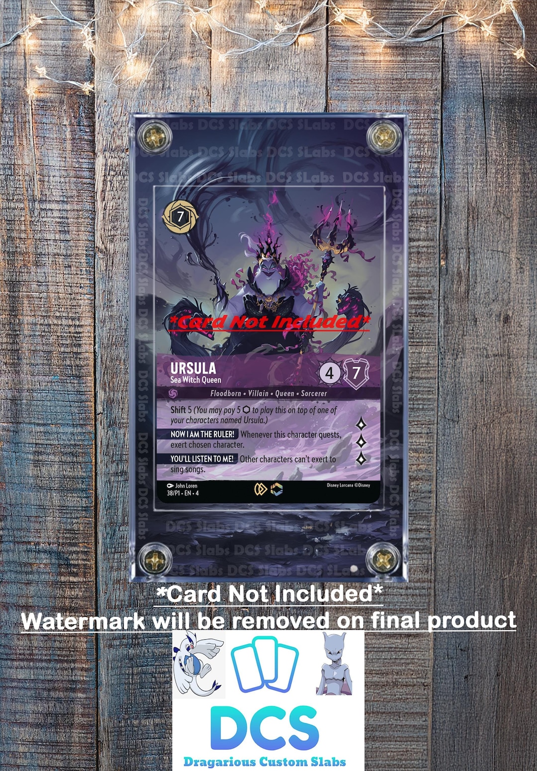 Disney Lorcana Ursula Sea Witch Queen 38/P1 Prize Promo Chapter 4 ...