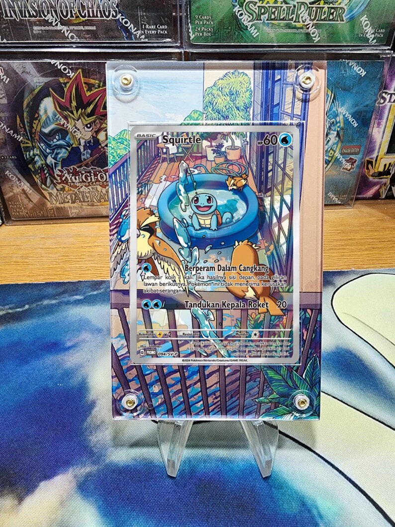 Pokemon Squirtle Stellar Crown SVG IR AR 052/049 Card Custom Display ...