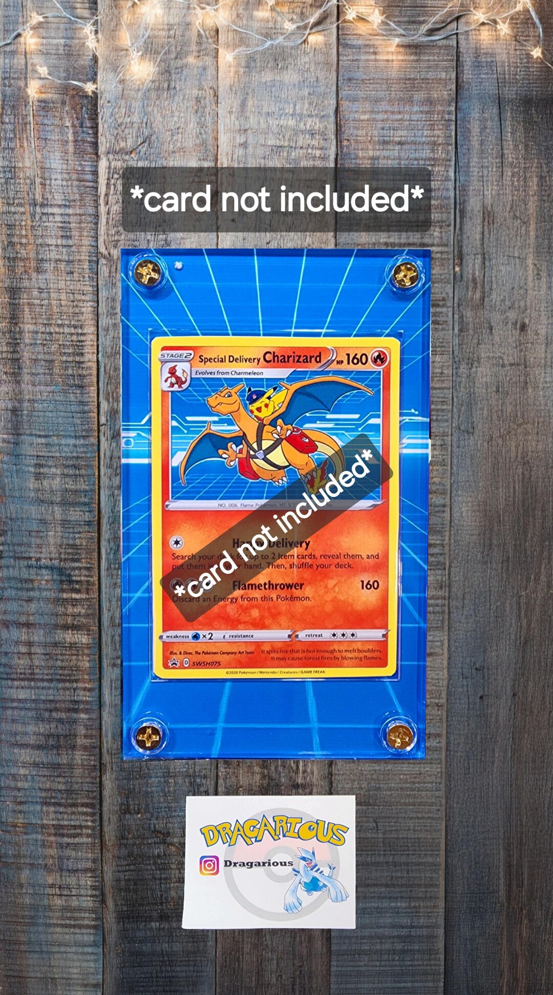 Pokemon Special Delivery Charizard SWSH075 Custom Case Slab - Etsy