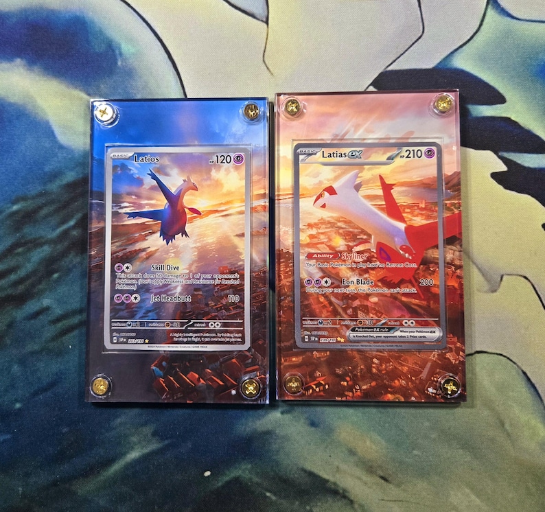 X2 Pokemon Latias EX 239/191 & Latios 203 Custom Display Case From ...