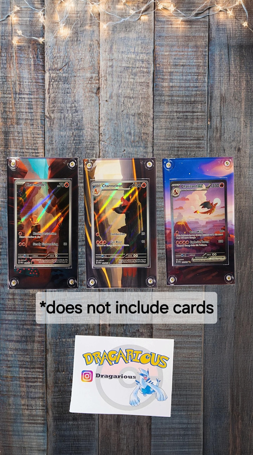 Pokemon Charmander, Charmeon, Charizard 151 Custom Display Cases - Etsy