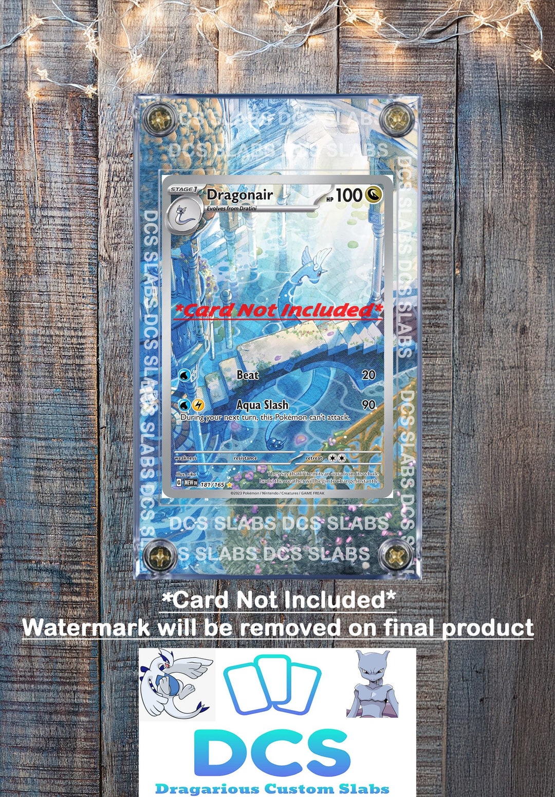 Pokemon 151 Dragonair IR 181/165 Custom Display Case From Pokemon 151 ...