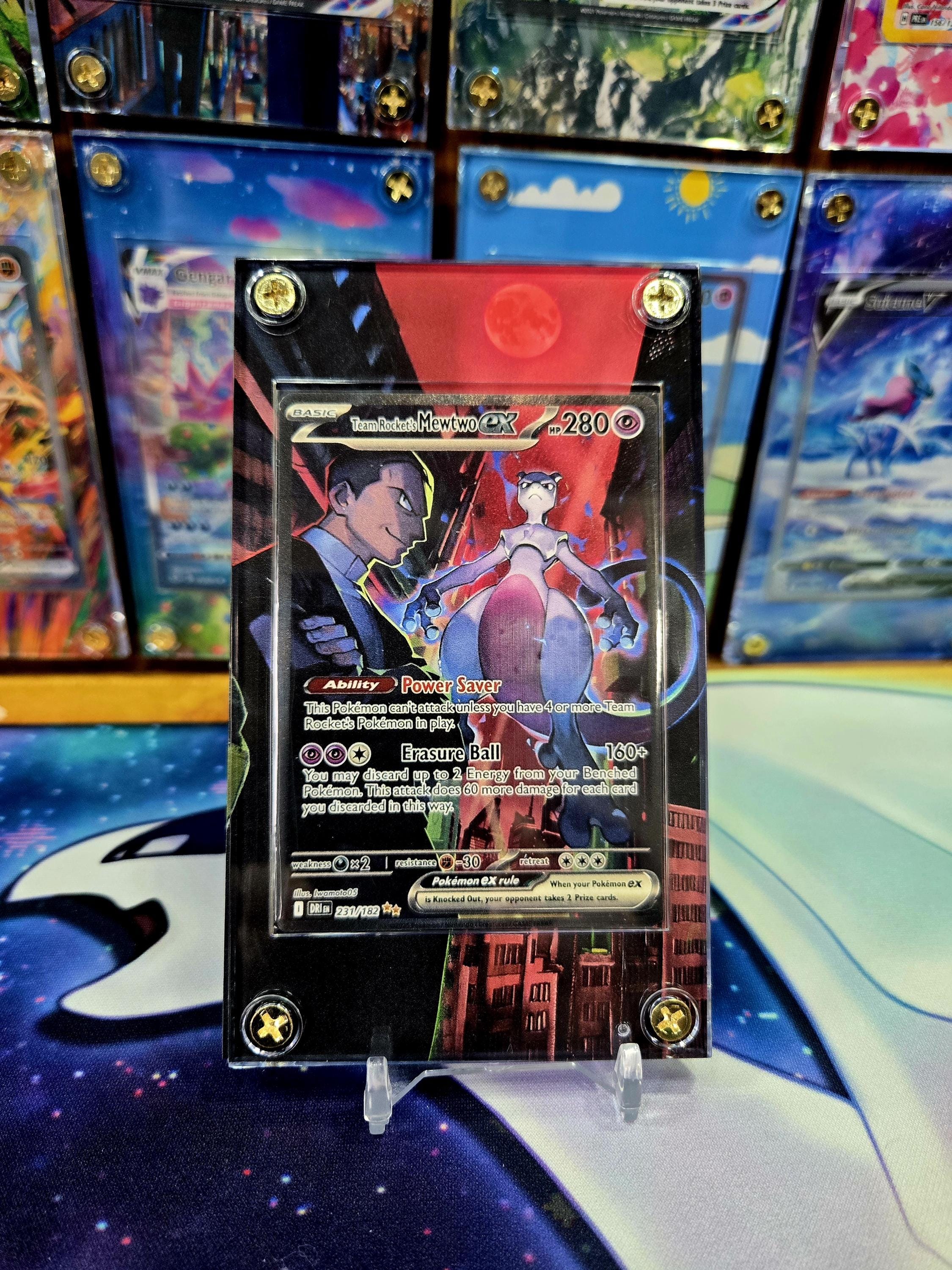 Pokemon Team Rocket's Mewtwo Ex SIR 231/182 Destined Rival Extended Art ...