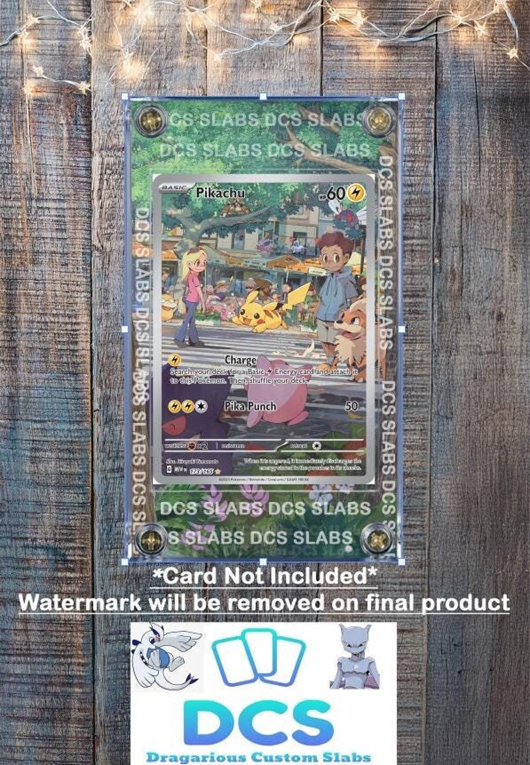 Pokemon 151 Pikachu 173/165 Custom Display Case From Pokemon 151 - Etsy