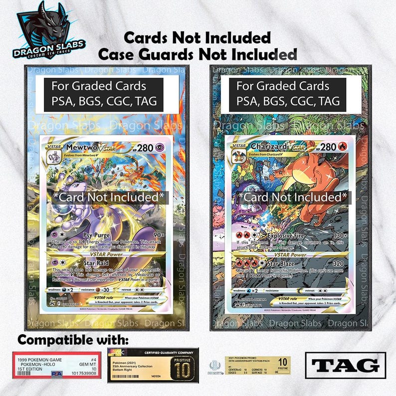 X2 Mewtwo VSTAR GG44 Crown Zenith & Charizard Vstar SWSH262 Promo Psa ...