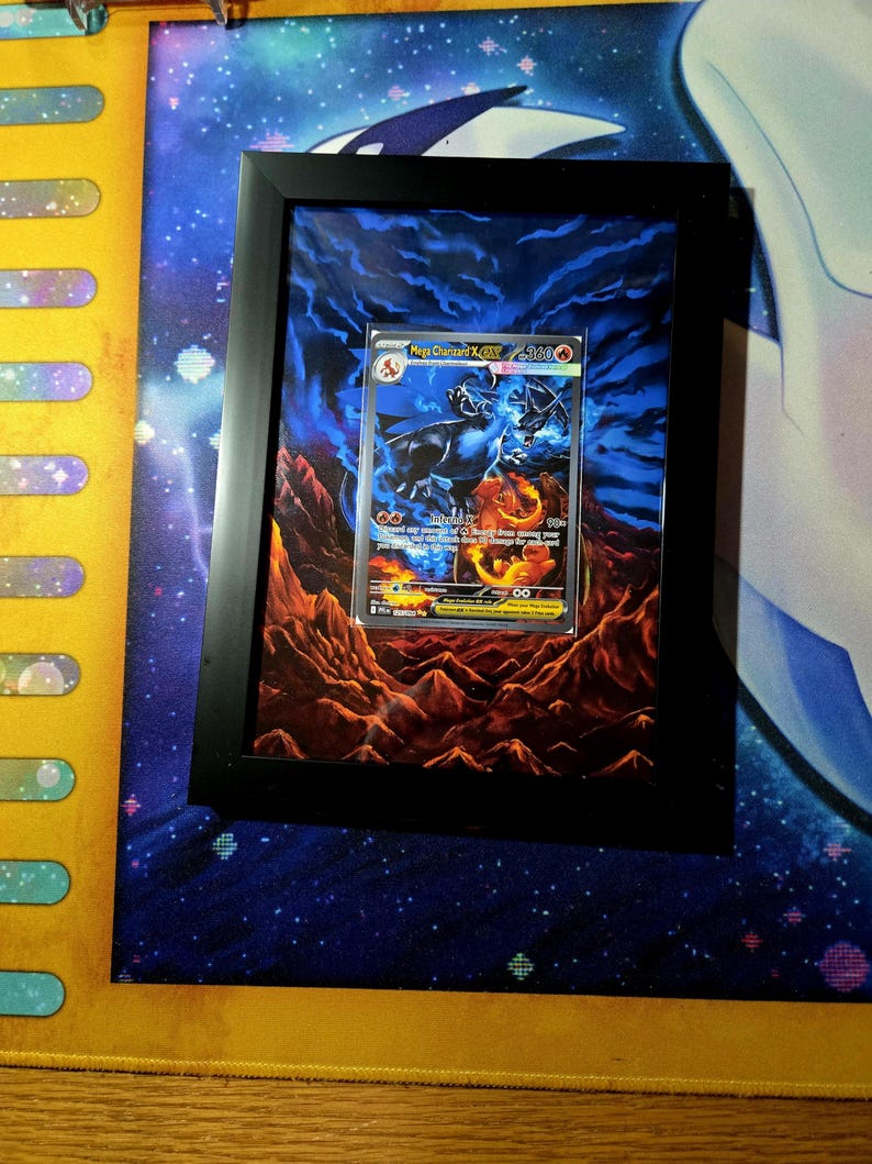 Mega Charizard X EX SIR Phantasmal Flames Extended Pokemon Art Frame ...