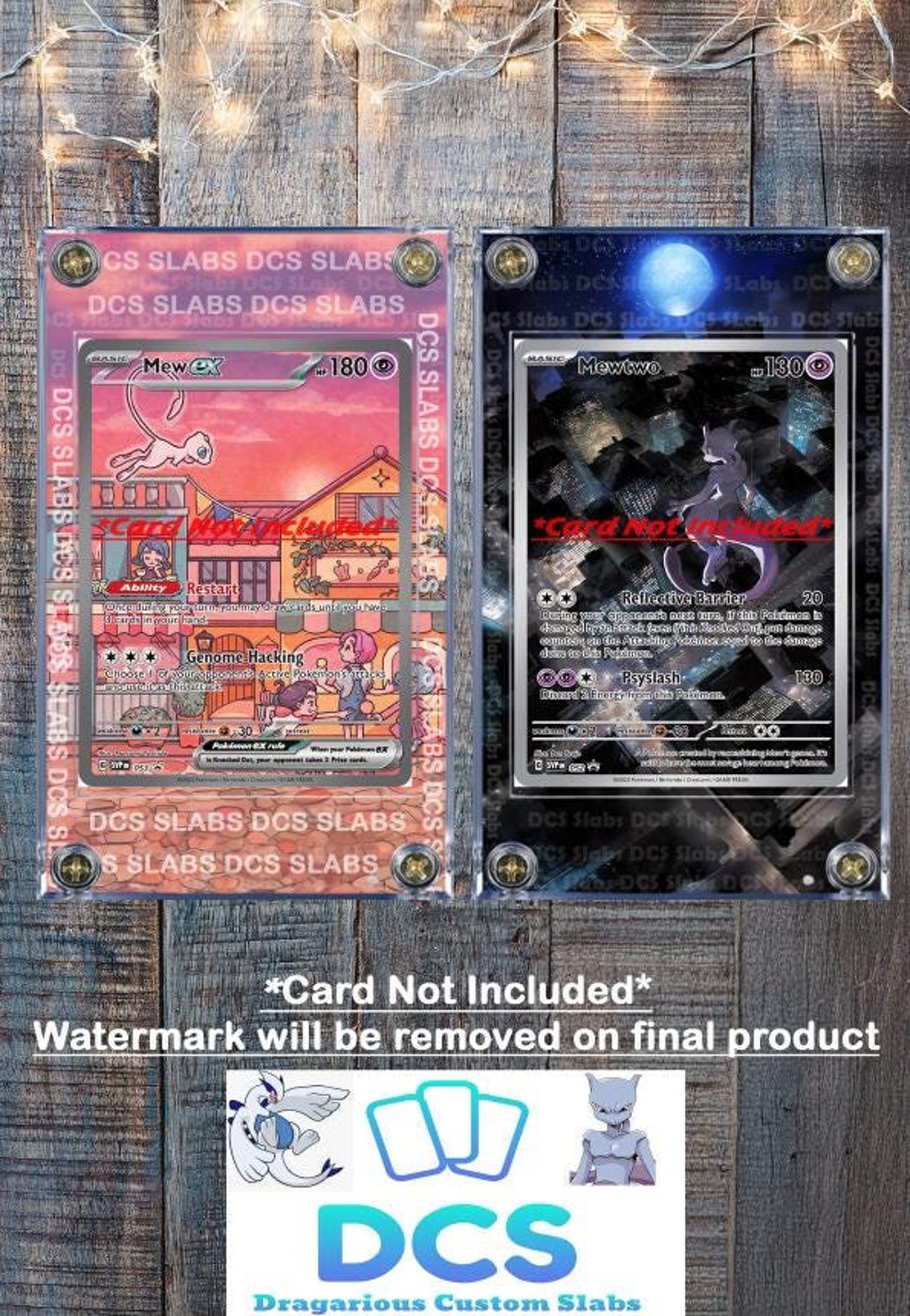 X2 Pokemon Mewtwo & Mew 151 Promo 052 and 053 Custom Display Cases - Etsy