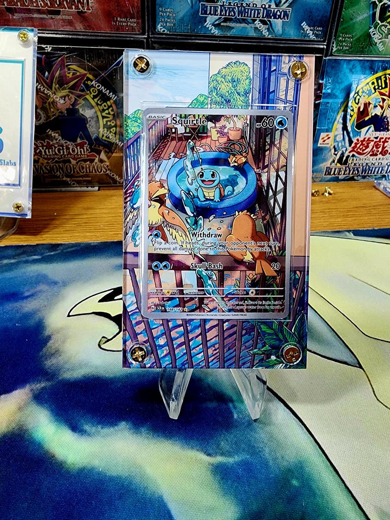 X2 Pokemon Bulbasaur Squirtle Stellar Crown Card Custom Display Cases ...