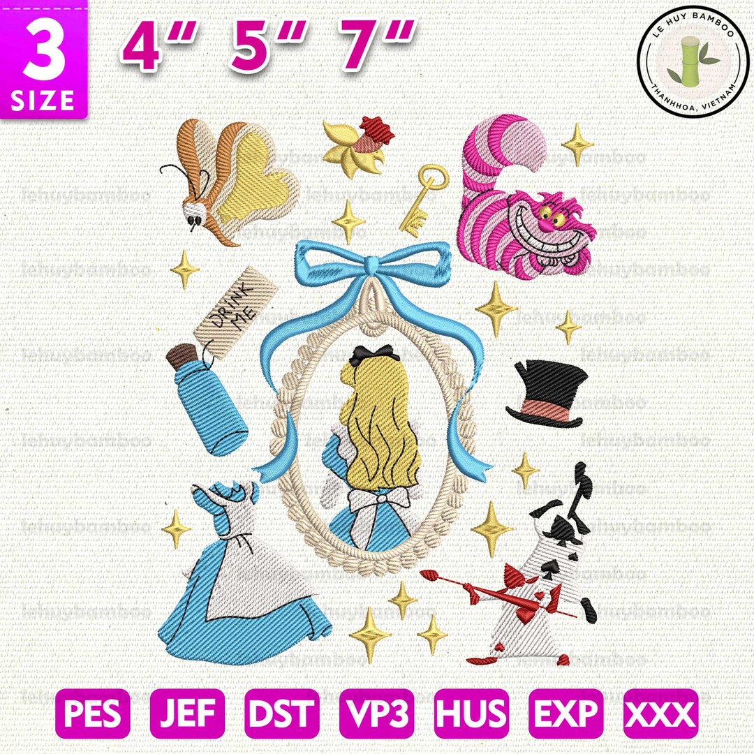 Magic Kingdom Embroidery Design, Princess Cartoon Embroidery Design ...