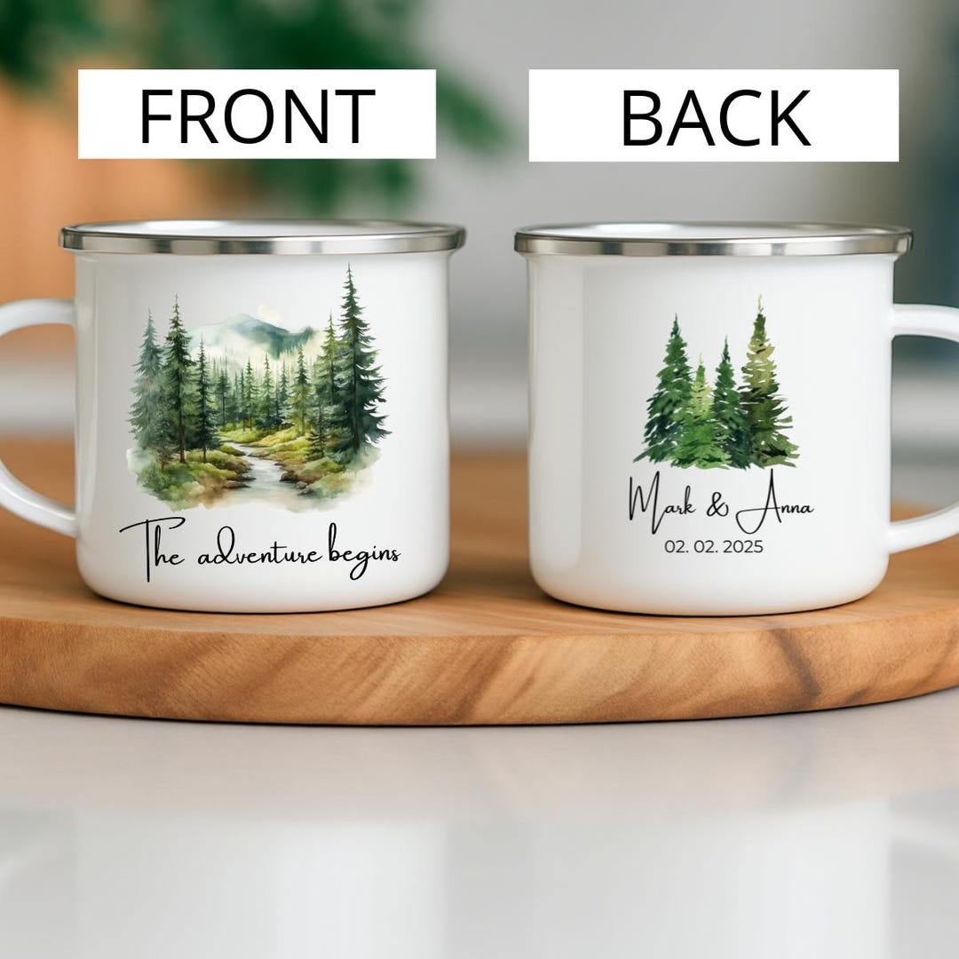 Custom Camping Mug,campervan Enamel Camp Mug,personalized Camping Mug ...