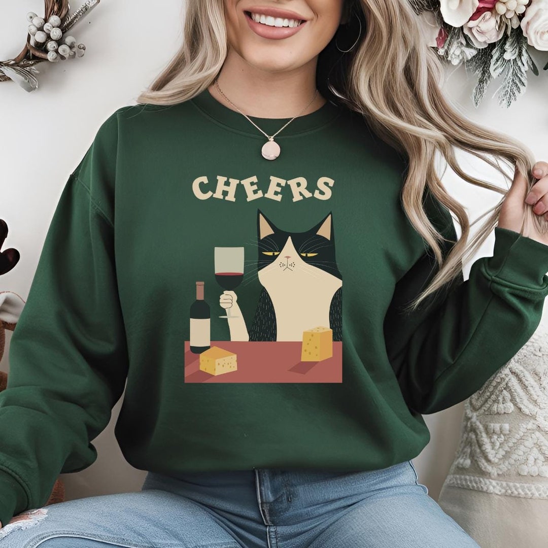 Funny Cat Sweatshirt,funny Gift for Cat Lovers,cat Sweatshirt,cute Cat ...