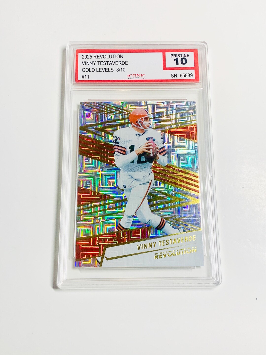 GRADED 10 VINNY TESTAVERDE Limited Edition /10 2025 Revolution Gold ...