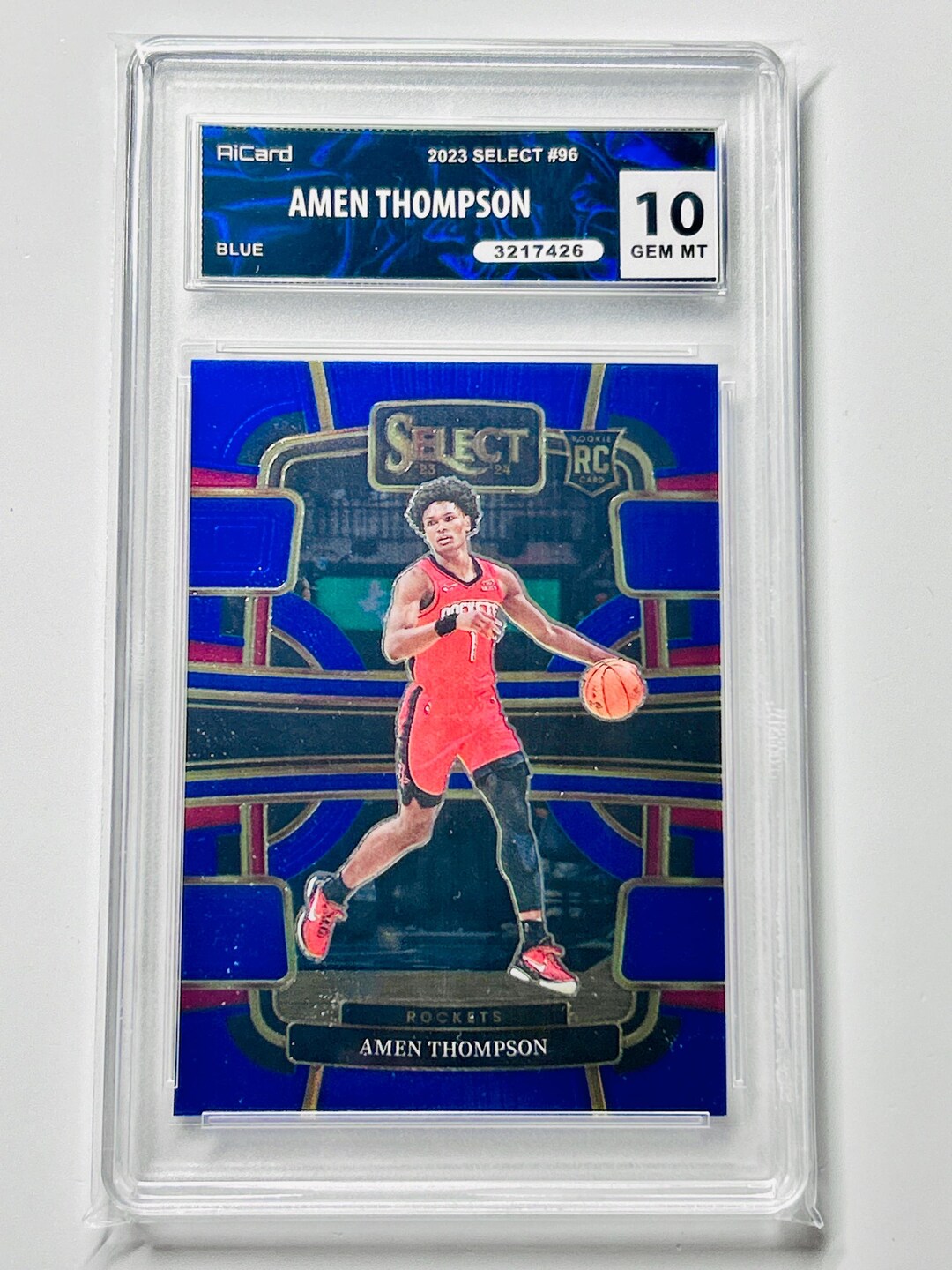GRADED 10 AMEN THOMPSON Rookie Card 2023 Select Blue #96 Gem Mint - Etsy