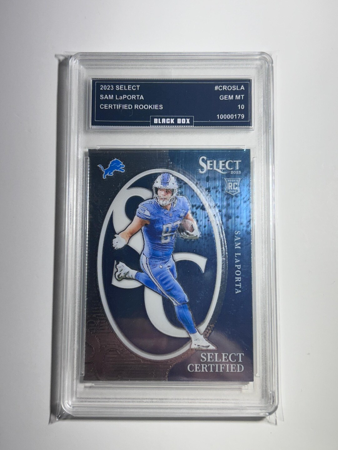 GRADED 10 Sam Laporta Rookie Select Certified RC cro-sla Lions 2023 ...