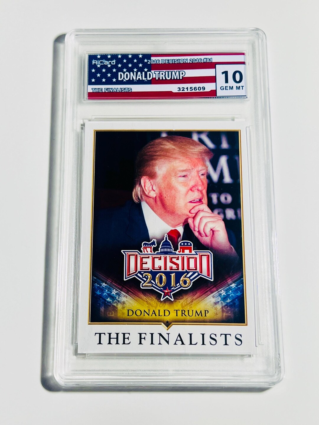 GRADED 10 DONALD TRUMP Card 2016 Decision 2016 the Finalists United ...
